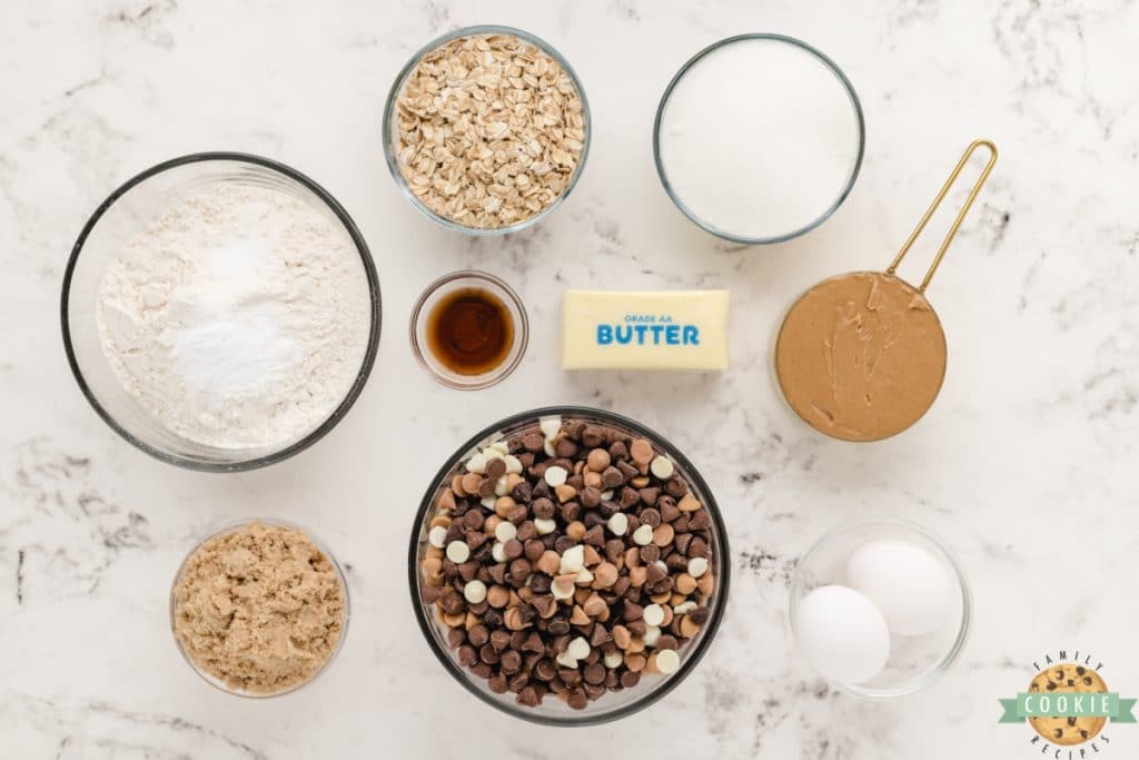FIVE CHIP PEANUT BUTTER OATMEAL COOKIES - Family Cookie Recipes