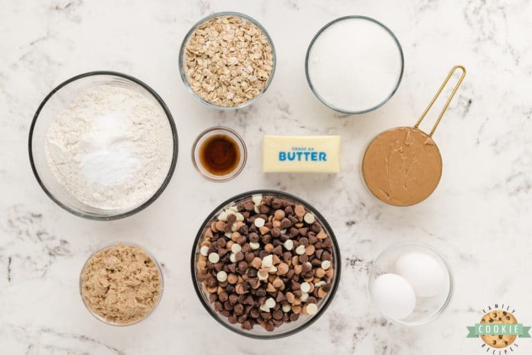 FIVE CHIP PEANUT BUTTER OATMEAL COOKIES - Family Cookie Recipes