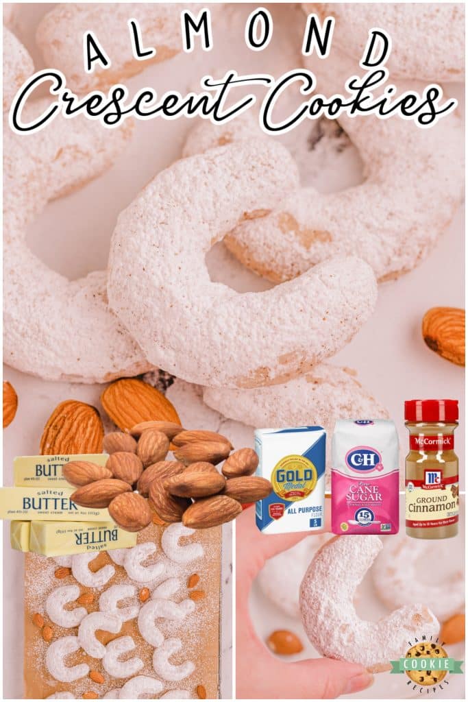 ALMOND CINNAMON CRESCENT COOKIES - Family Cookie Recipes