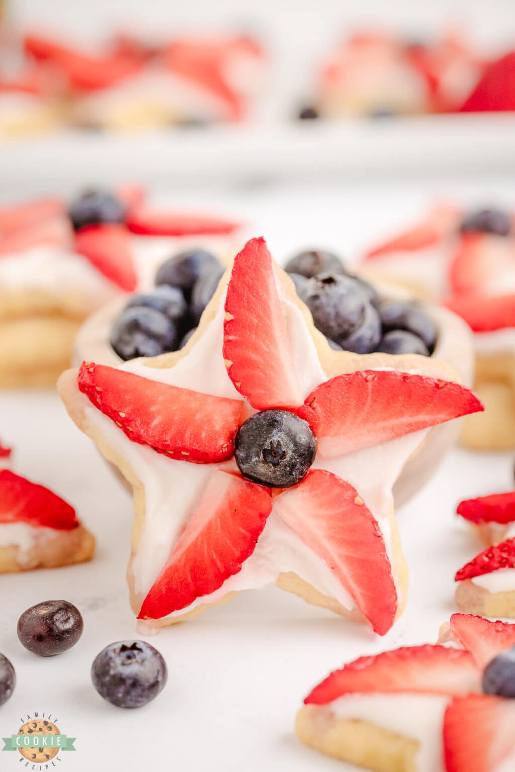 4TH OF JULY BERRY STAR COOKIES - Family Cookie Recipes