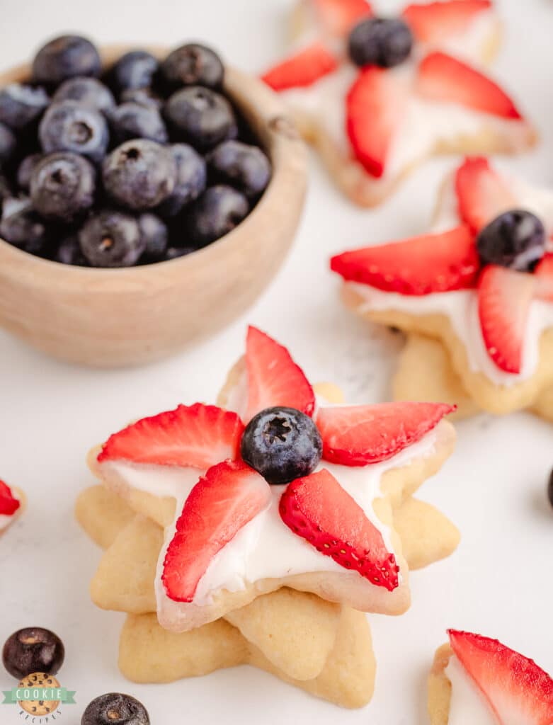 4TH OF JULY BERRY STAR COOKIES - Family Cookie Recipes