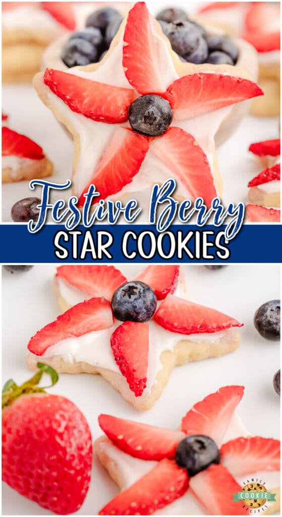 4TH OF JULY BERRY STAR COOKIES - Family Cookie Recipes
