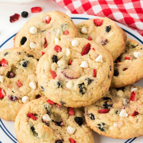 RED, WHITE & BLUE CREAM CHEESE COOKIES - Family Cookie Recipes