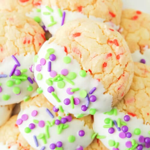 HALLOWEEN CAKE MIX SPRINKLE COOKIES - Family Cookie Recipes