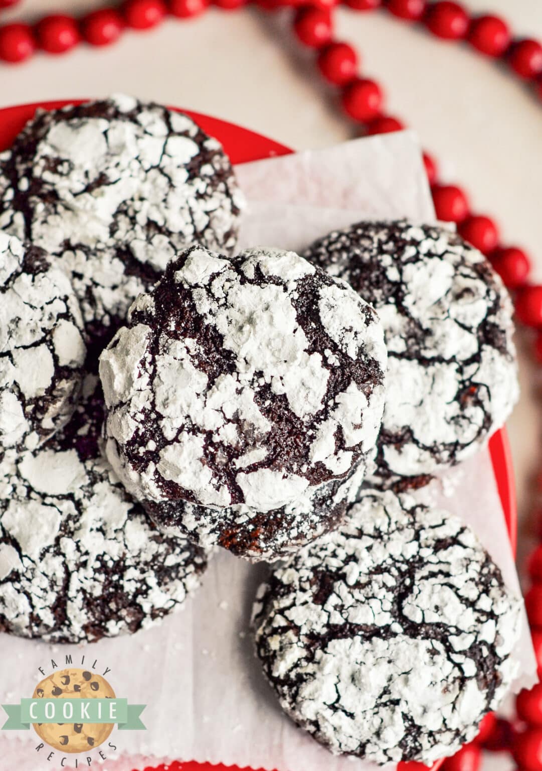RASPBERRY CHOCOLATE CRINKLE COOKIES - Family Cookie Recipes