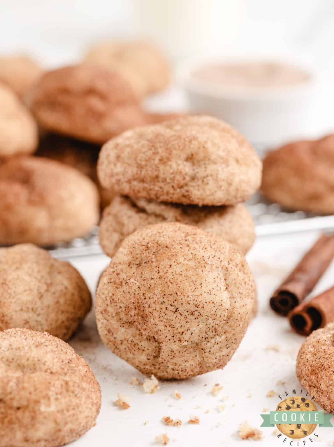 CREAM CHEESE SNICKERDOODLE COOKIES - Family Cookie Recipes