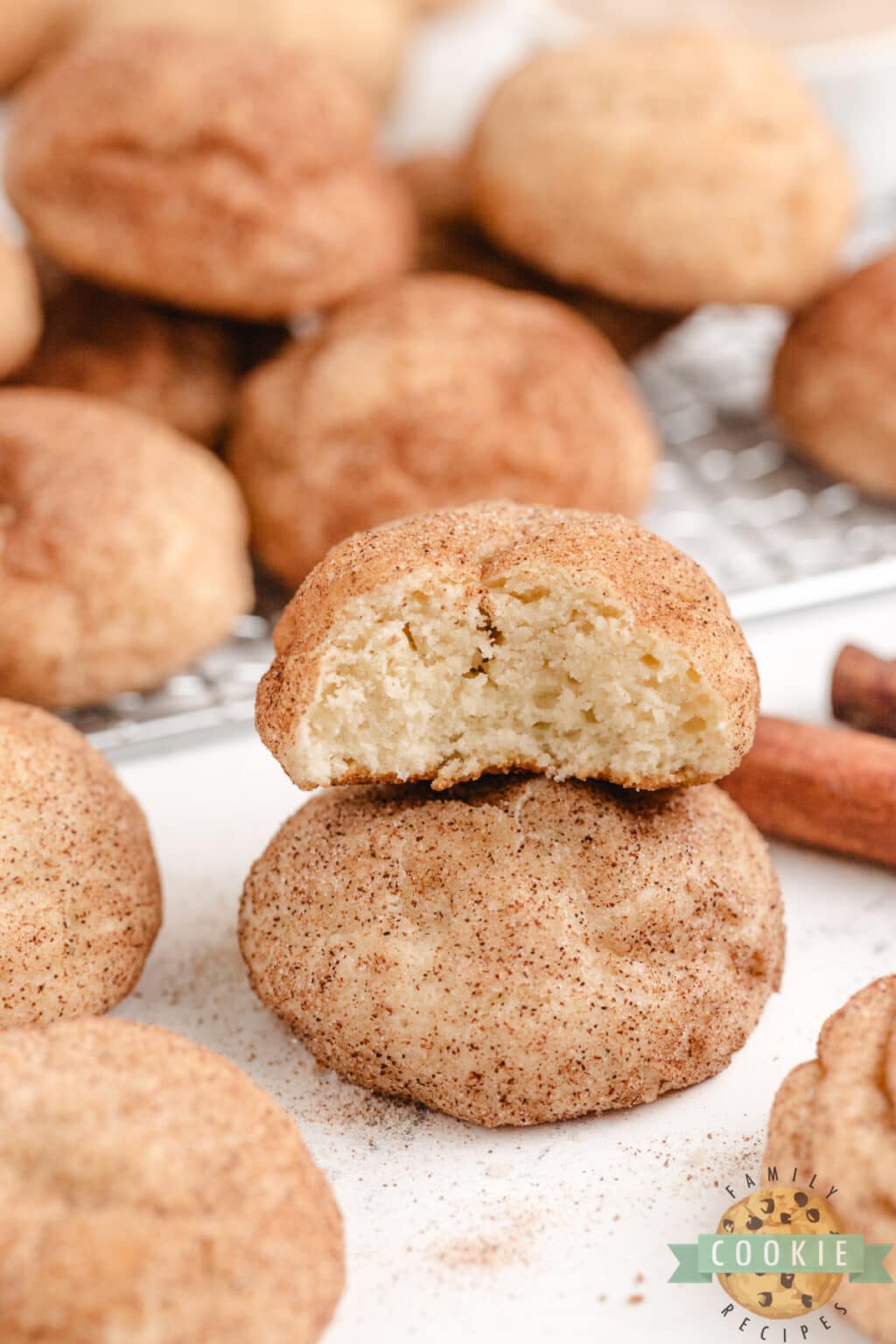 CREAM CHEESE SNICKERDOODLE COOKIES - Family Cookie Recipes