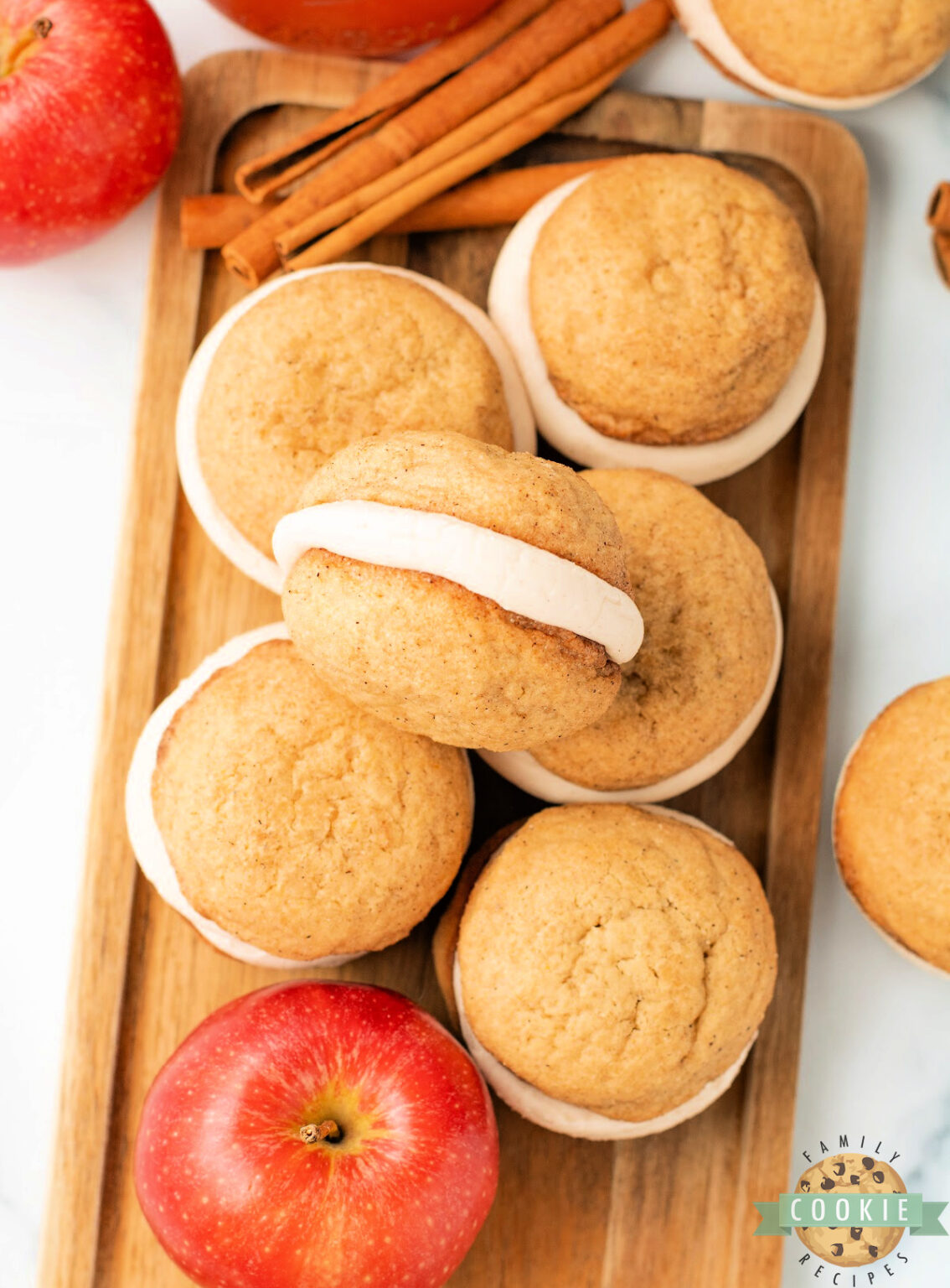 APPLE CIDER SNICKERDOODLE CREAM PIES - Family Cookie Recipes